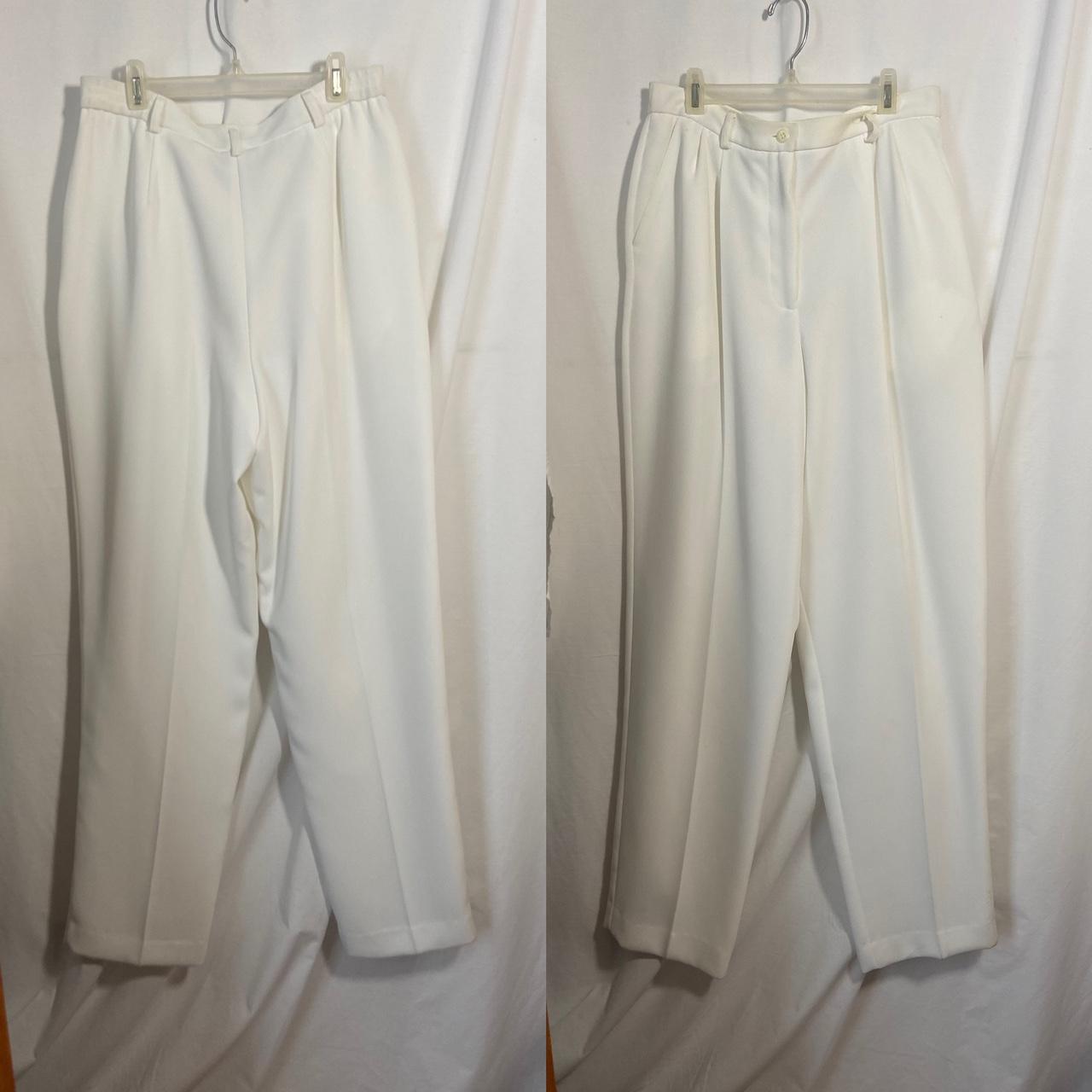 Vintage Villager White Slacks Trousers Balloon Pants... - Depop
