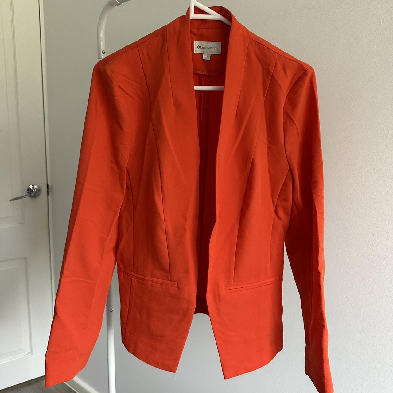 Y2K TARGET: Orange Blazer Size: 12 Condition:... - Depop