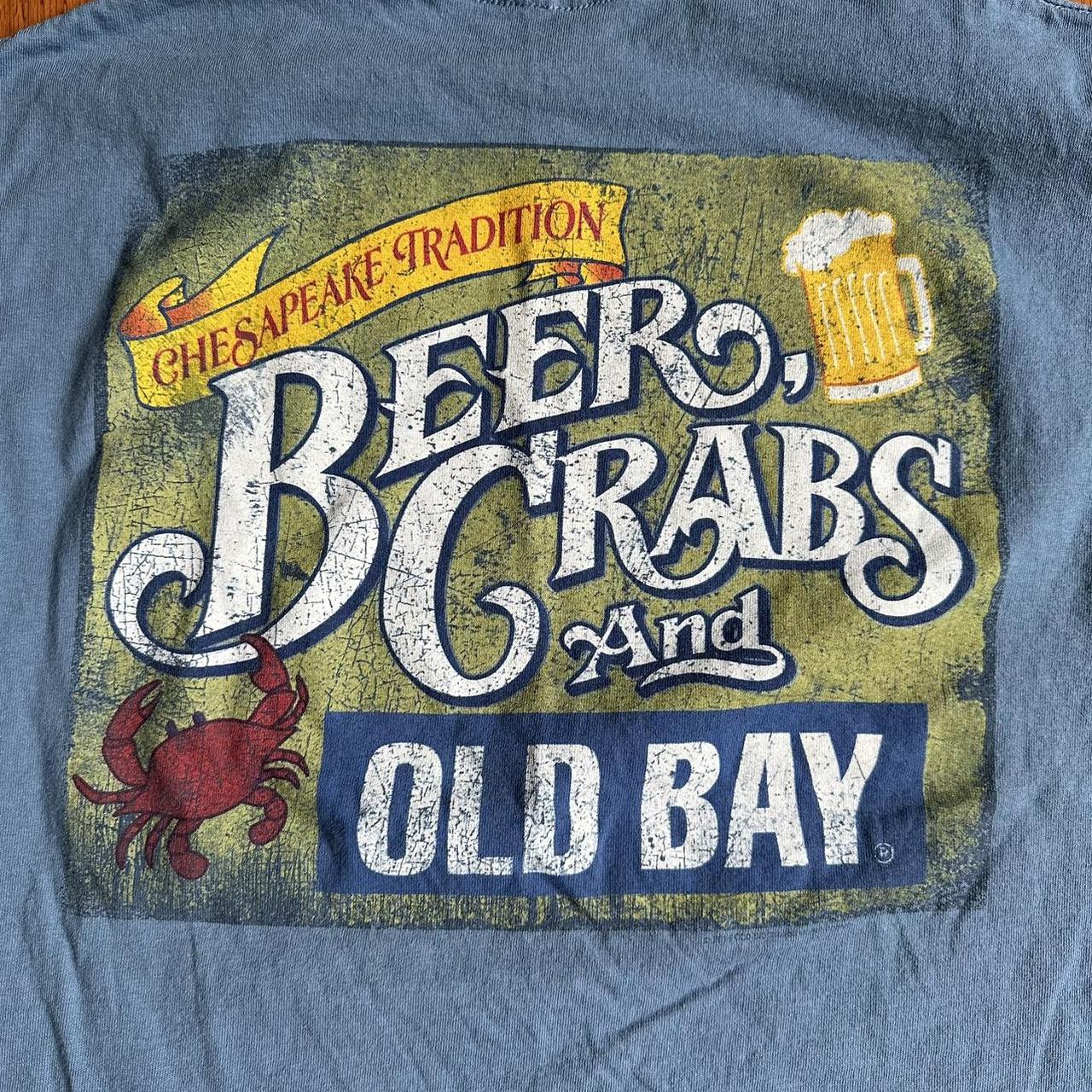 Vintage Looking Old Bay "Beer Crabs and Old Bay"... - Depop