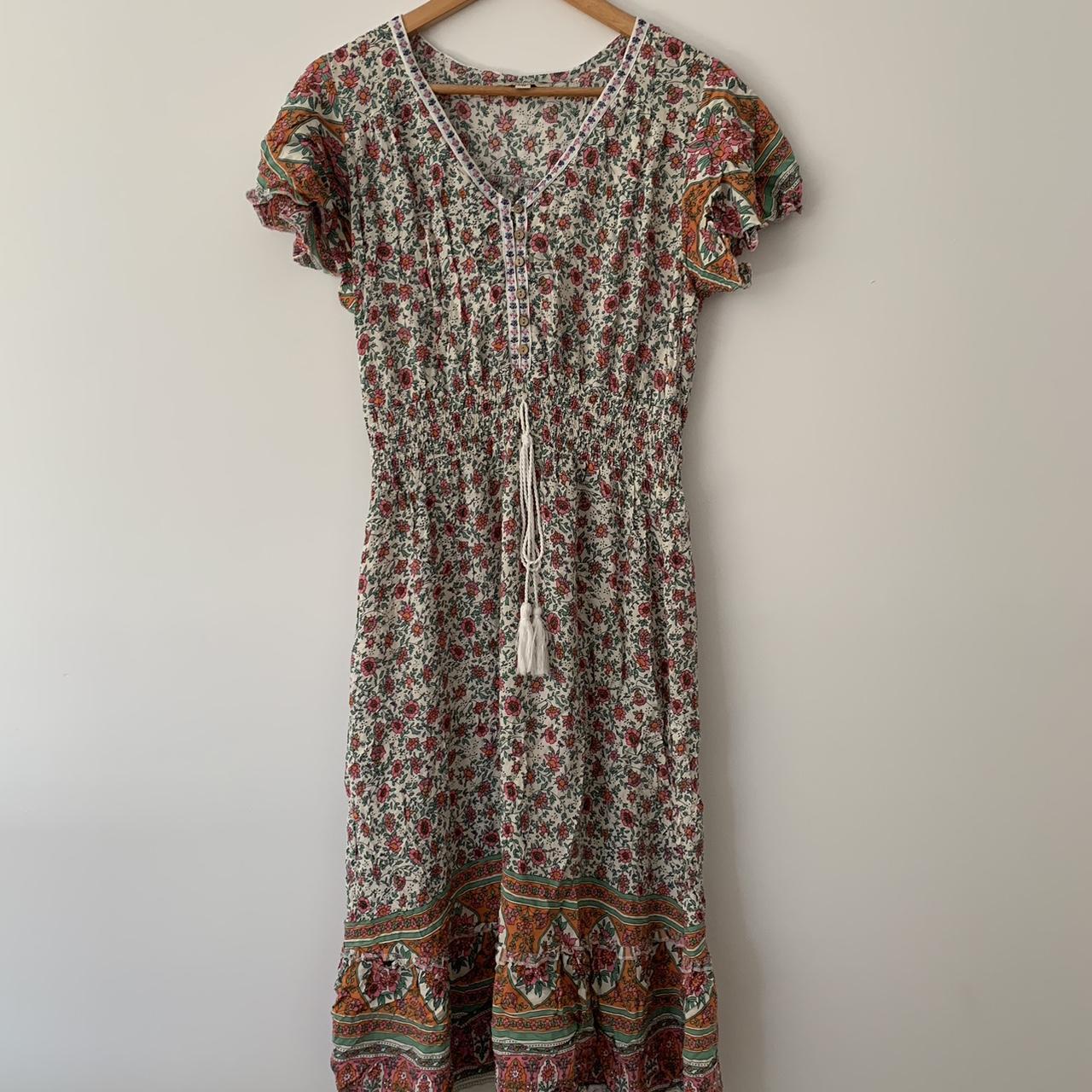 Boho 3/4 dress Labelled size 14- can fit 8-12 - Depop