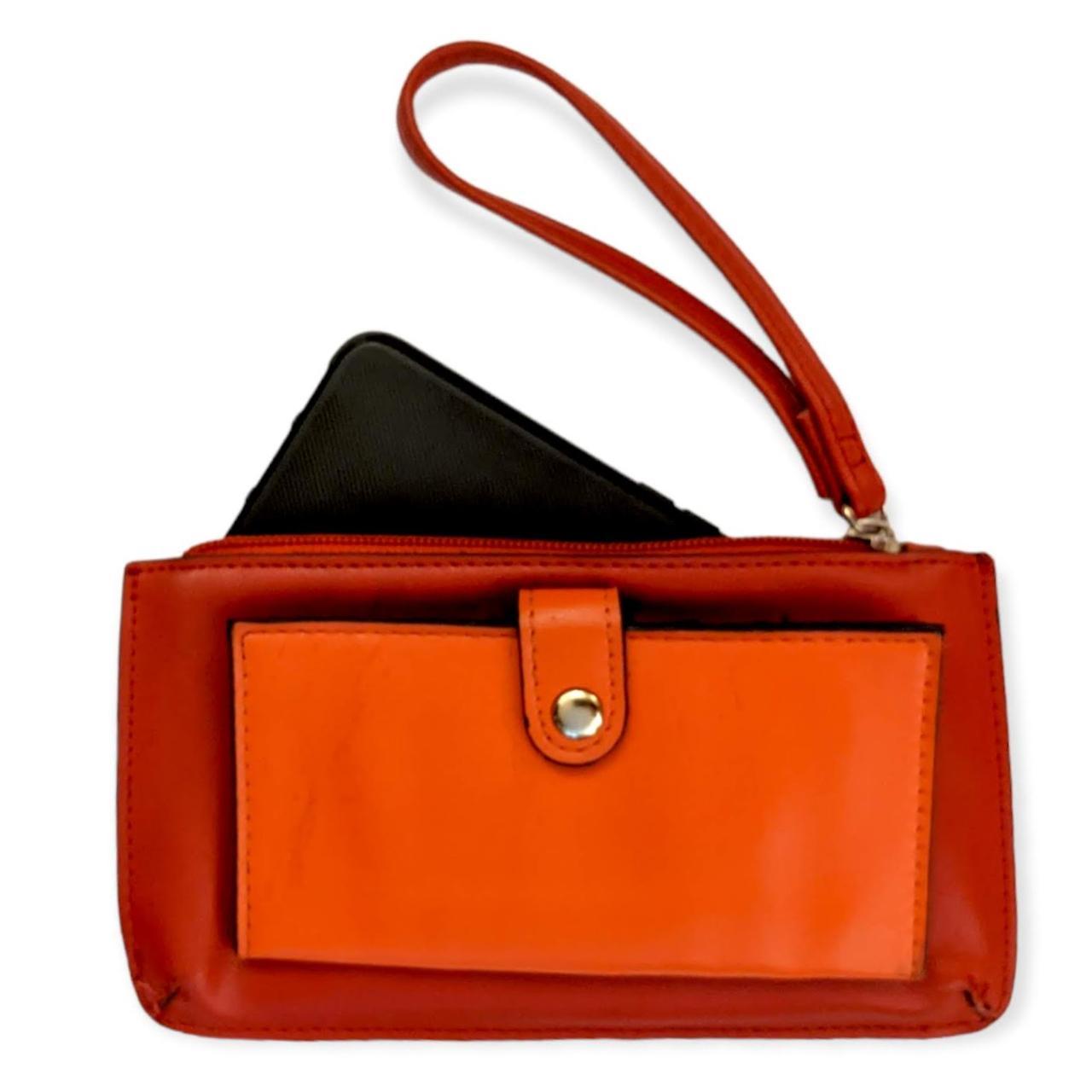 Primark Red and Orange Color Block Cellphone... - Depop