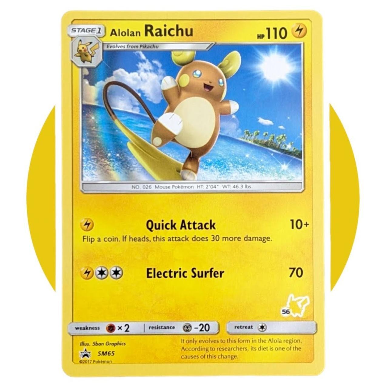 Sun & Moon Pokemon Card (C102): Alolan Raichu SM65,... - Depop