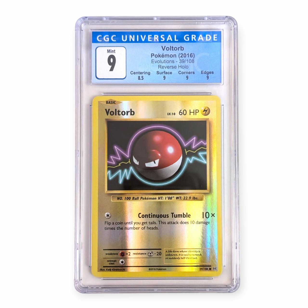 Evolutions Pokemon Graded Card: Voltorb 39/108,... - Depop