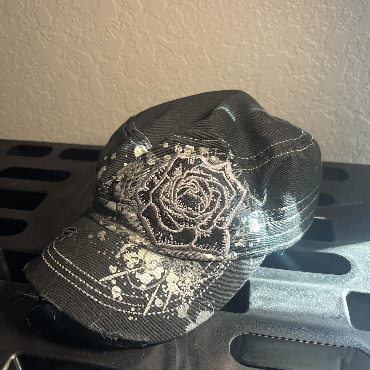 KB ETHOS Y2k Style Rose Distressed Fitted Military... - Depop