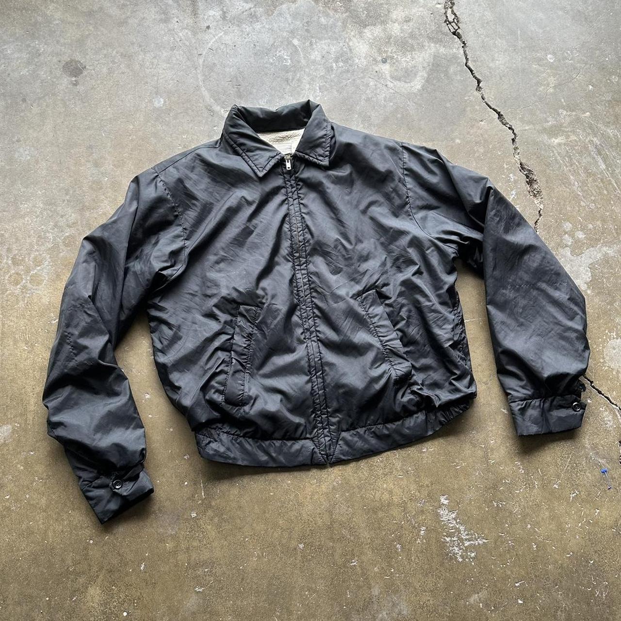 Vintage boxy crop fit nylon jacket. Good condition... - Depop