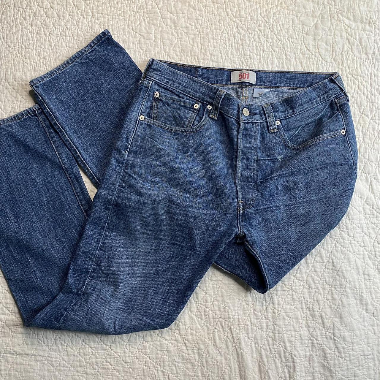 Levi’s 501 straight leg button fly blue jeans. 33x32 | Depop