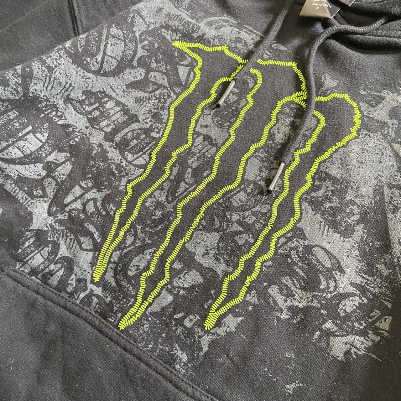 Vintage Y2K Monster Energy Heavyweight Hoodie... | Depop