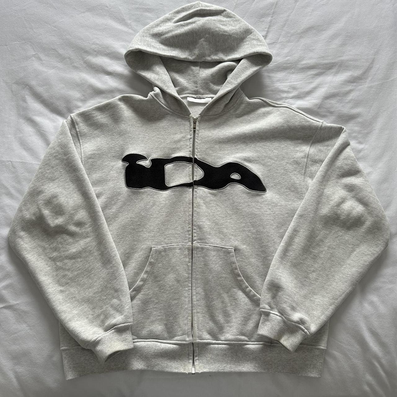 Ida supply grey zip up hoodie Size Large (its... - Depop