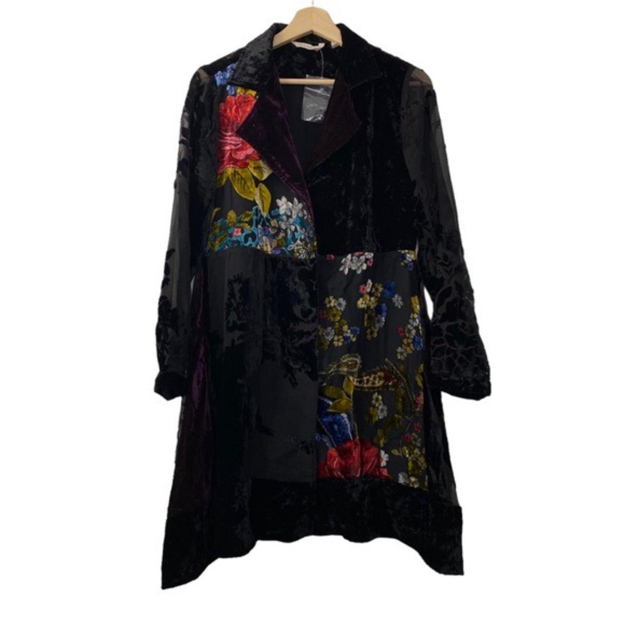 Soft Surroundings Lisette Tunic Jacket Floral Velvet... - Depop