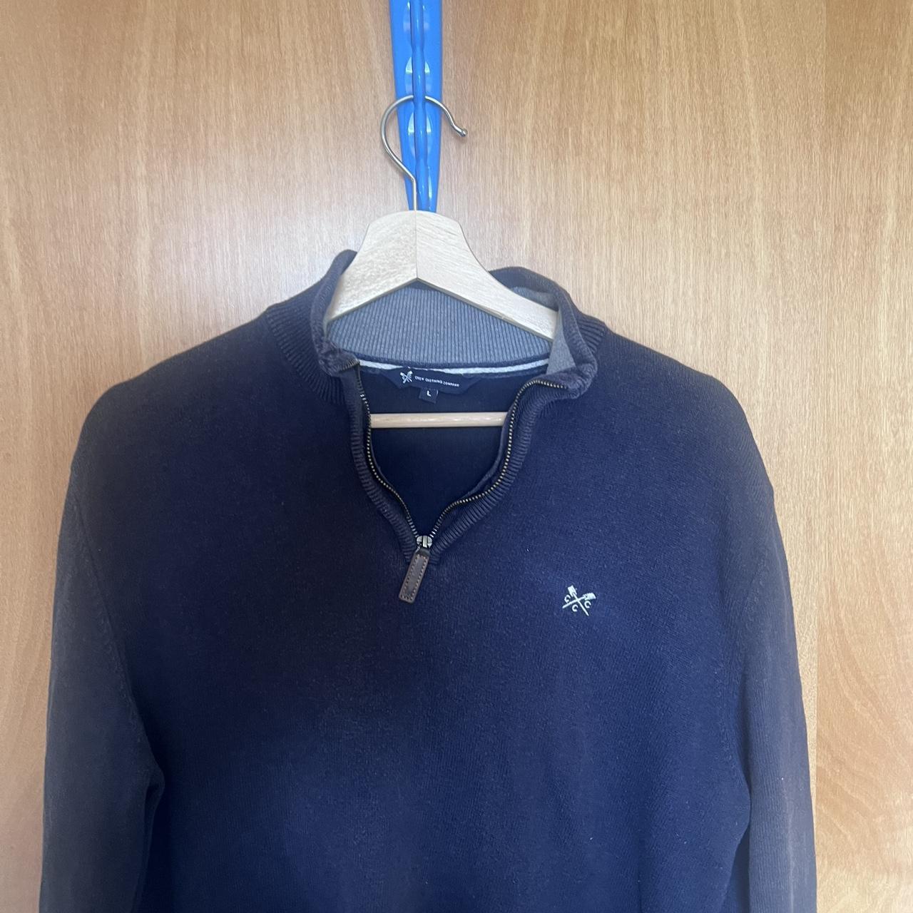 Navy Crew Clothing Company quarter zip jumper... | Depop