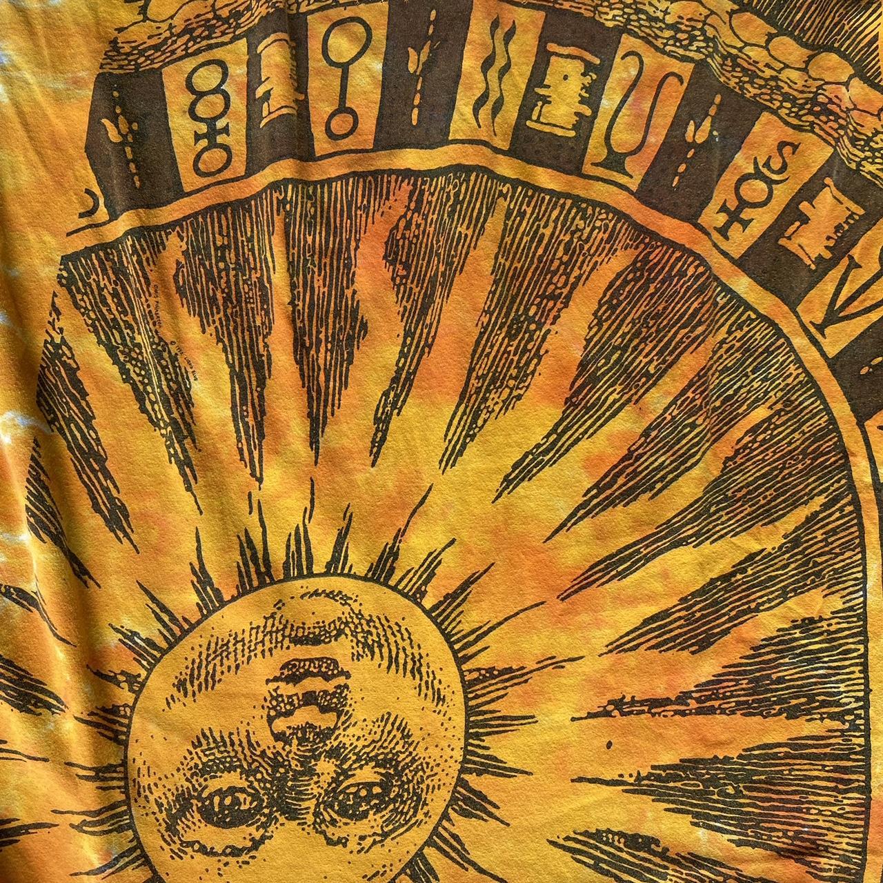 Vintage 1992 Liquid Blue Sun & Moon T Shirt All Over... - Depop