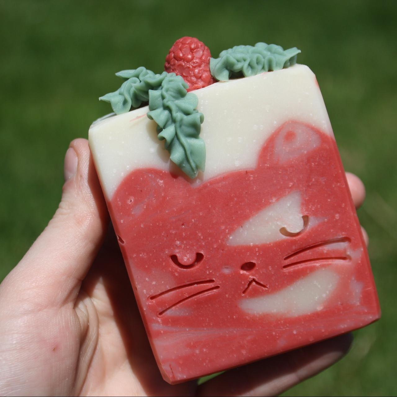 Luxury Raspberry Cat Hand & Body Soap These bars... - Depop
