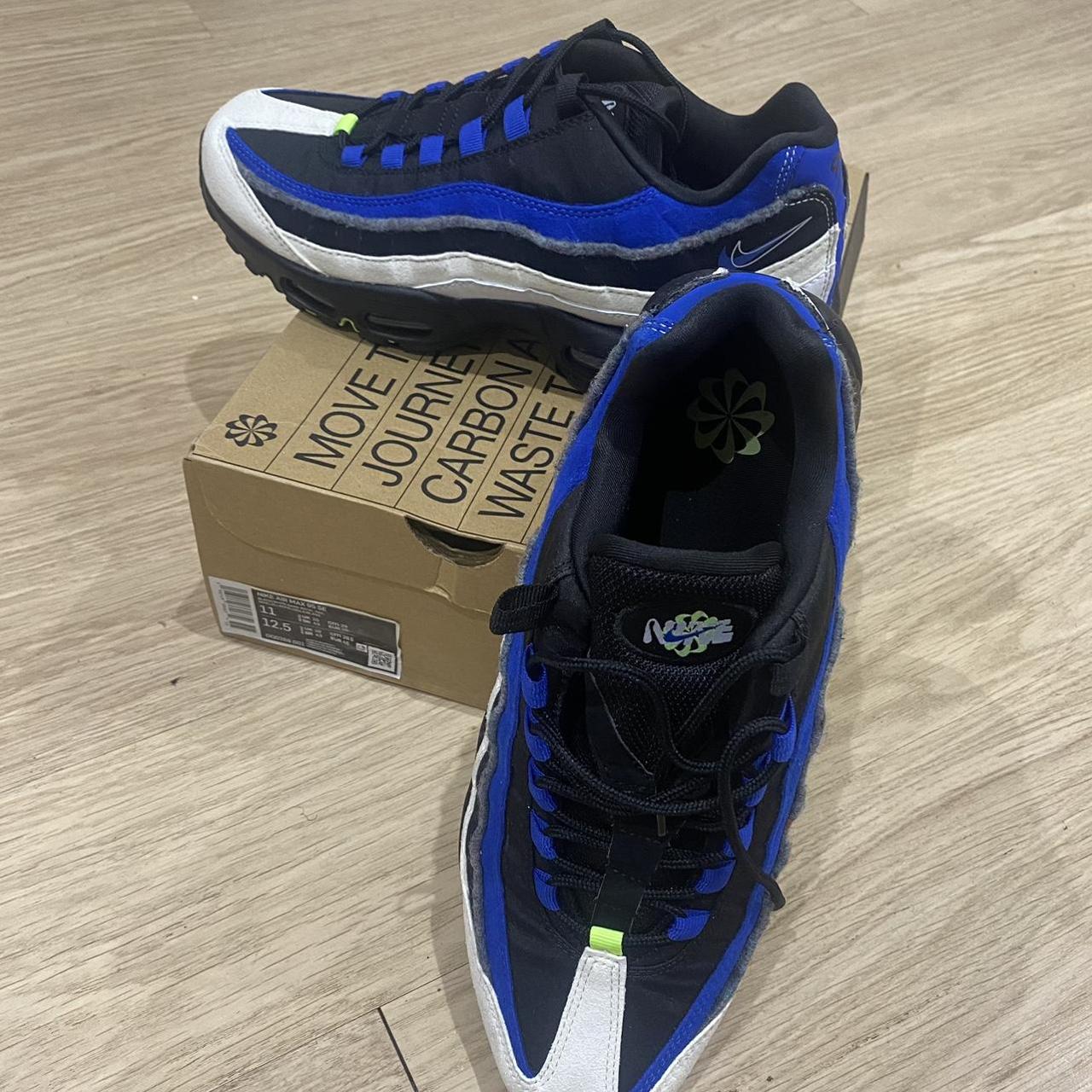 Air Max 95 SE 'Double Swoosh - Black Game Royal'... - Depop