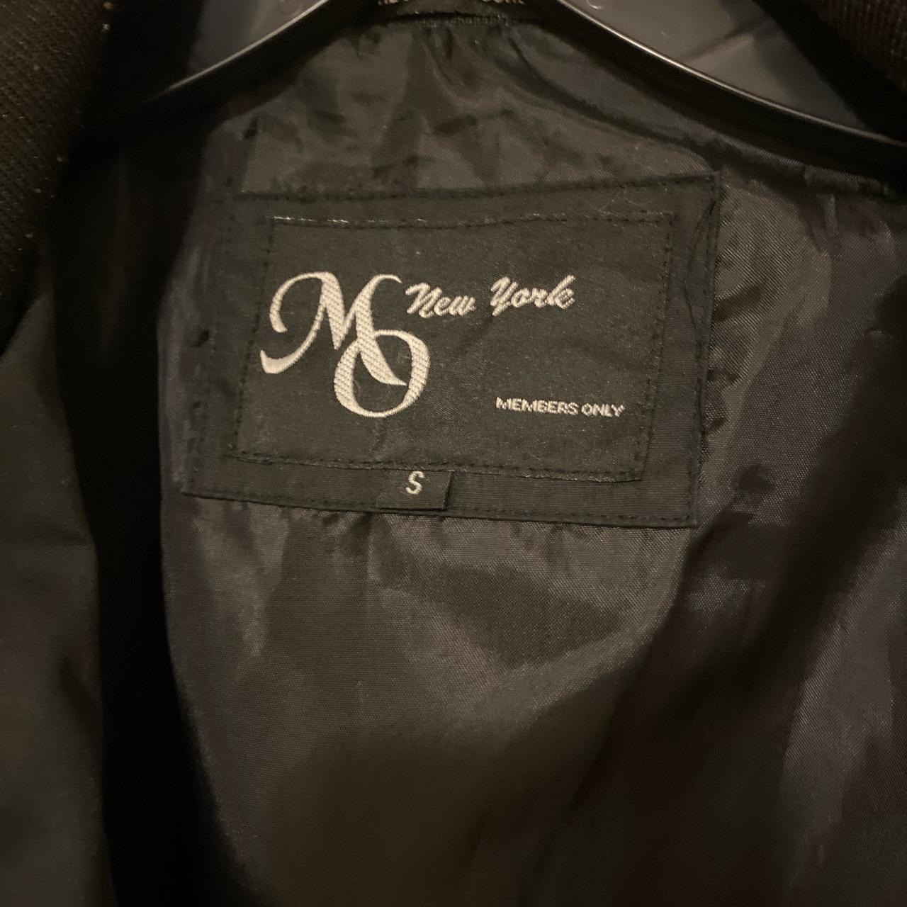 Black Members Only jacket Label size S All black... - Depop