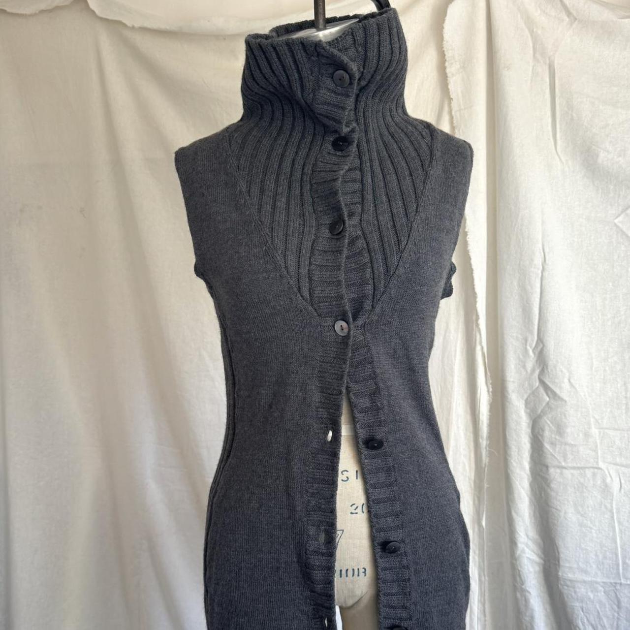 Ego Ipse 100% wool knit turtleneck top Button up... | Depop