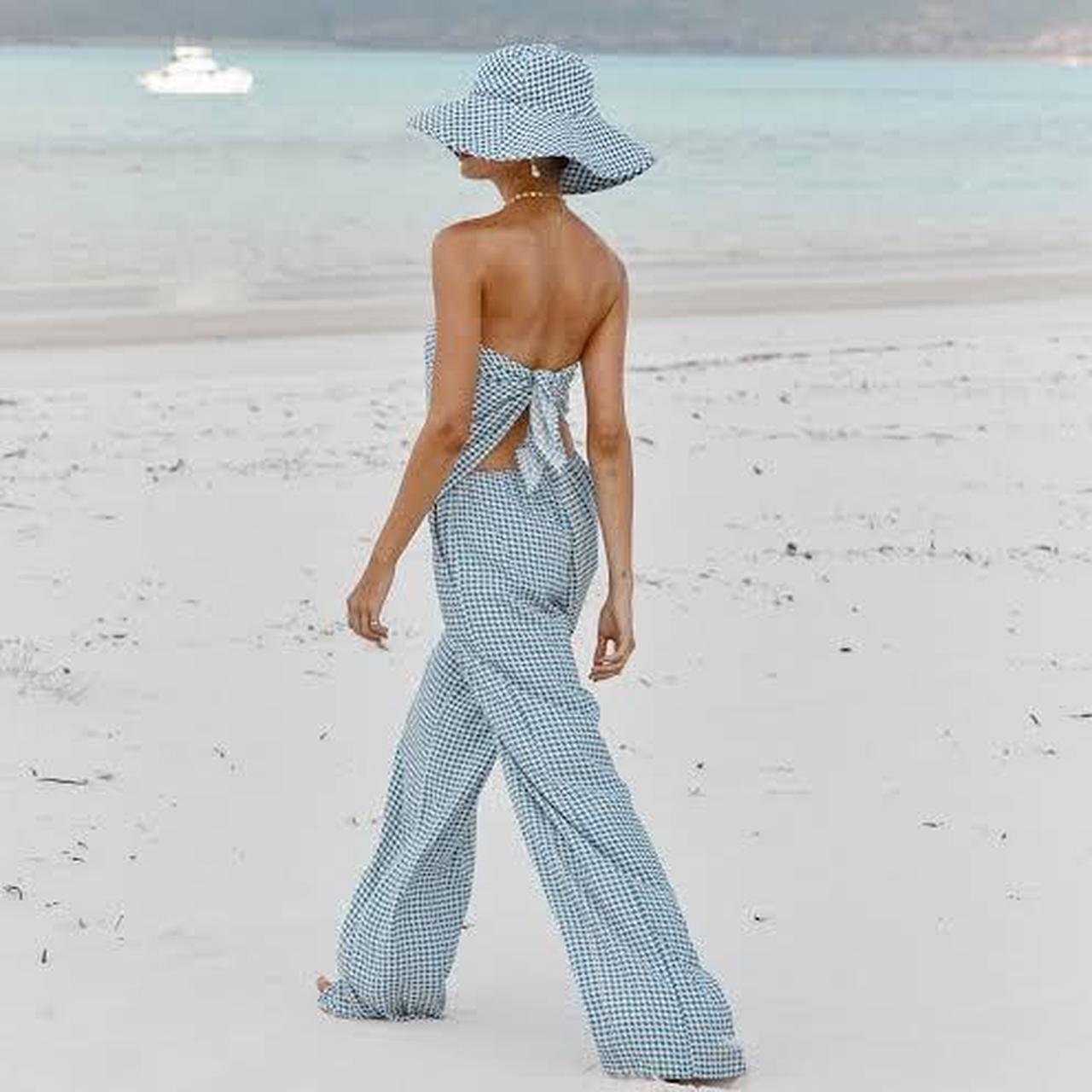 DISSH Gaia geo set in cobalt Scarf top (one size -... - Depop