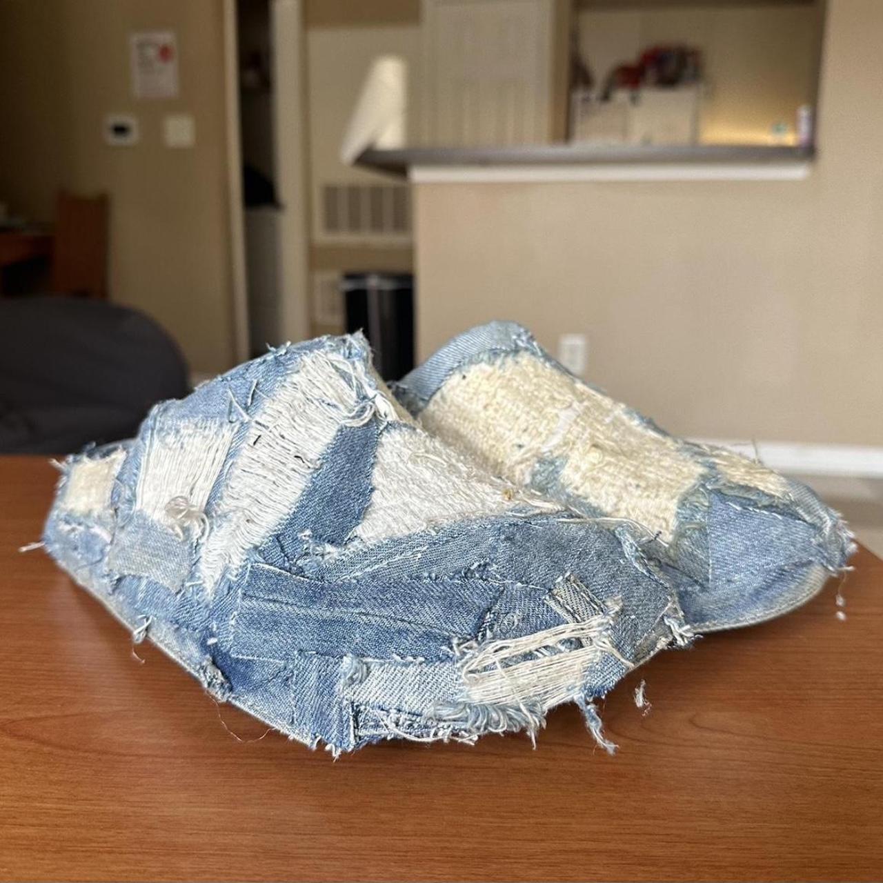 Blue distressed denim clogs Repop! Didn’t fit me... - Depop