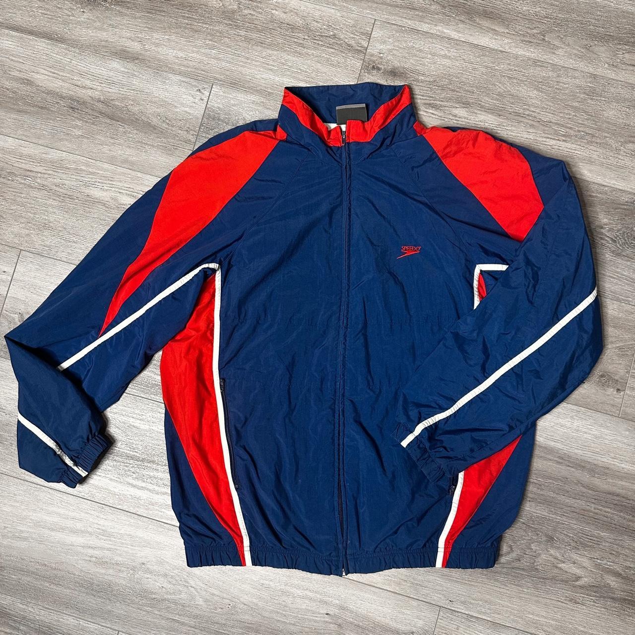 VINTAGE SPEEDO WINDBREAKER SIZE L MENS INNER LINED... - Depop