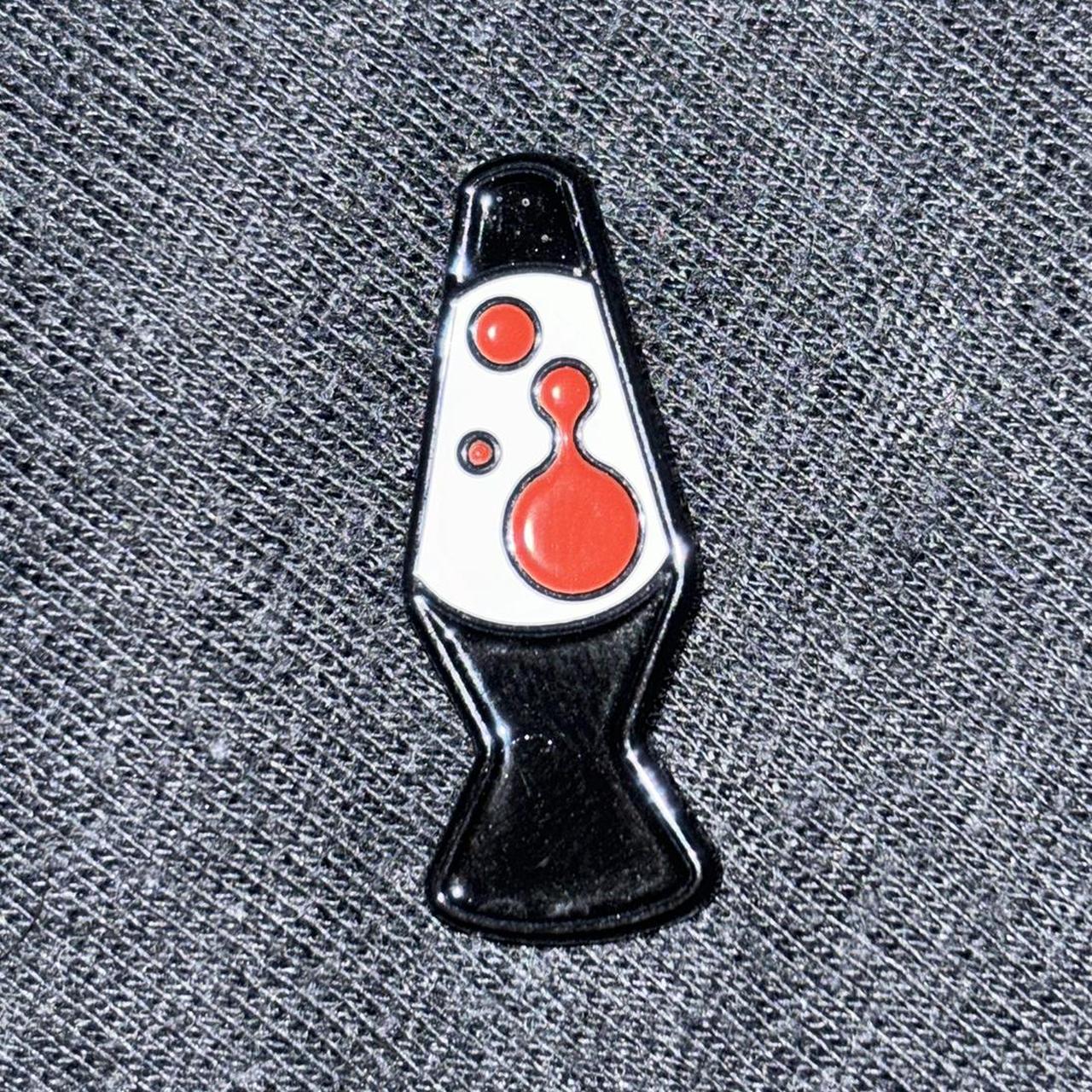 Lava Lamp enamel pin Black and red lava lamp... - Depop