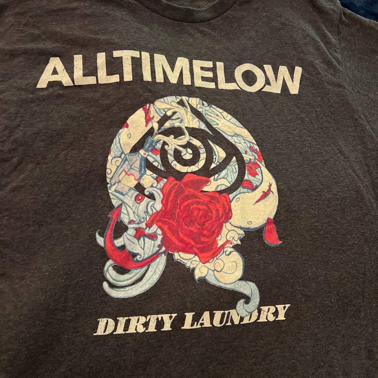 ALL TIME LOW DIRTY LAUNDRY GREY BAND T SHIRT SZ... - Depop