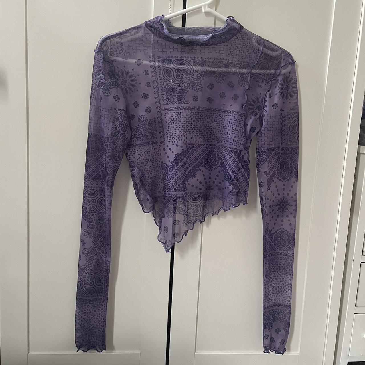 Urban Outfitters Women's Purple Crop-top | Depop