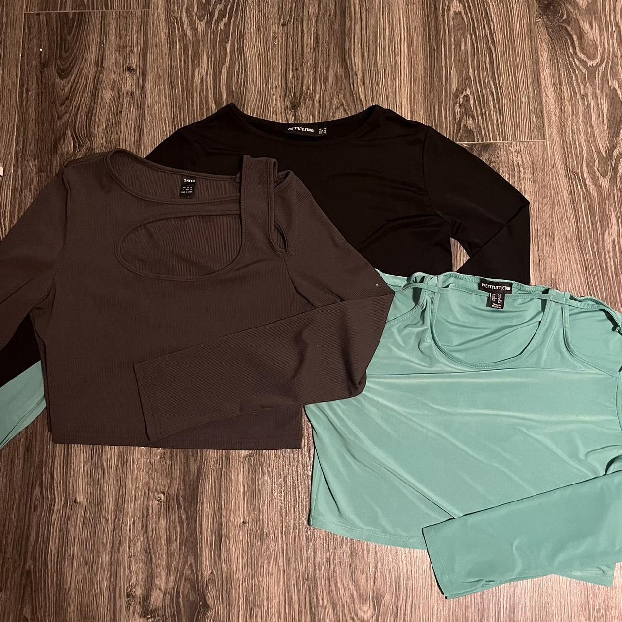 long sleeve crop top bundle !! 1 - plt, size 14,... - Depop