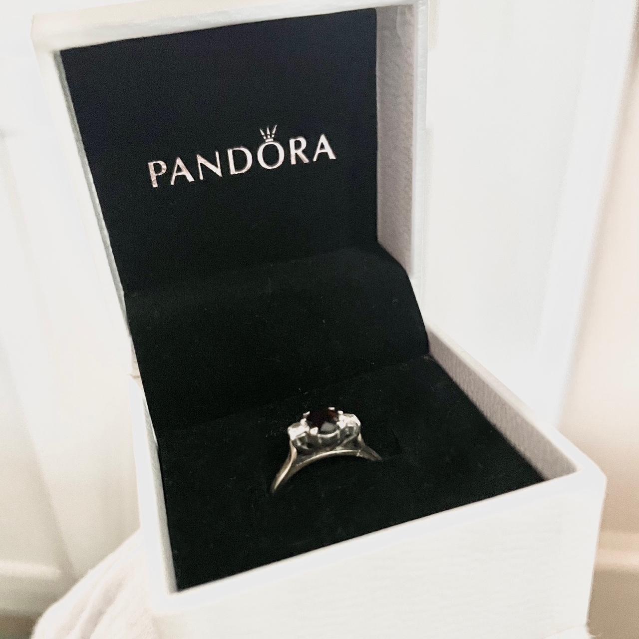 cute dark navy pandora ring ! • box included... - Depop