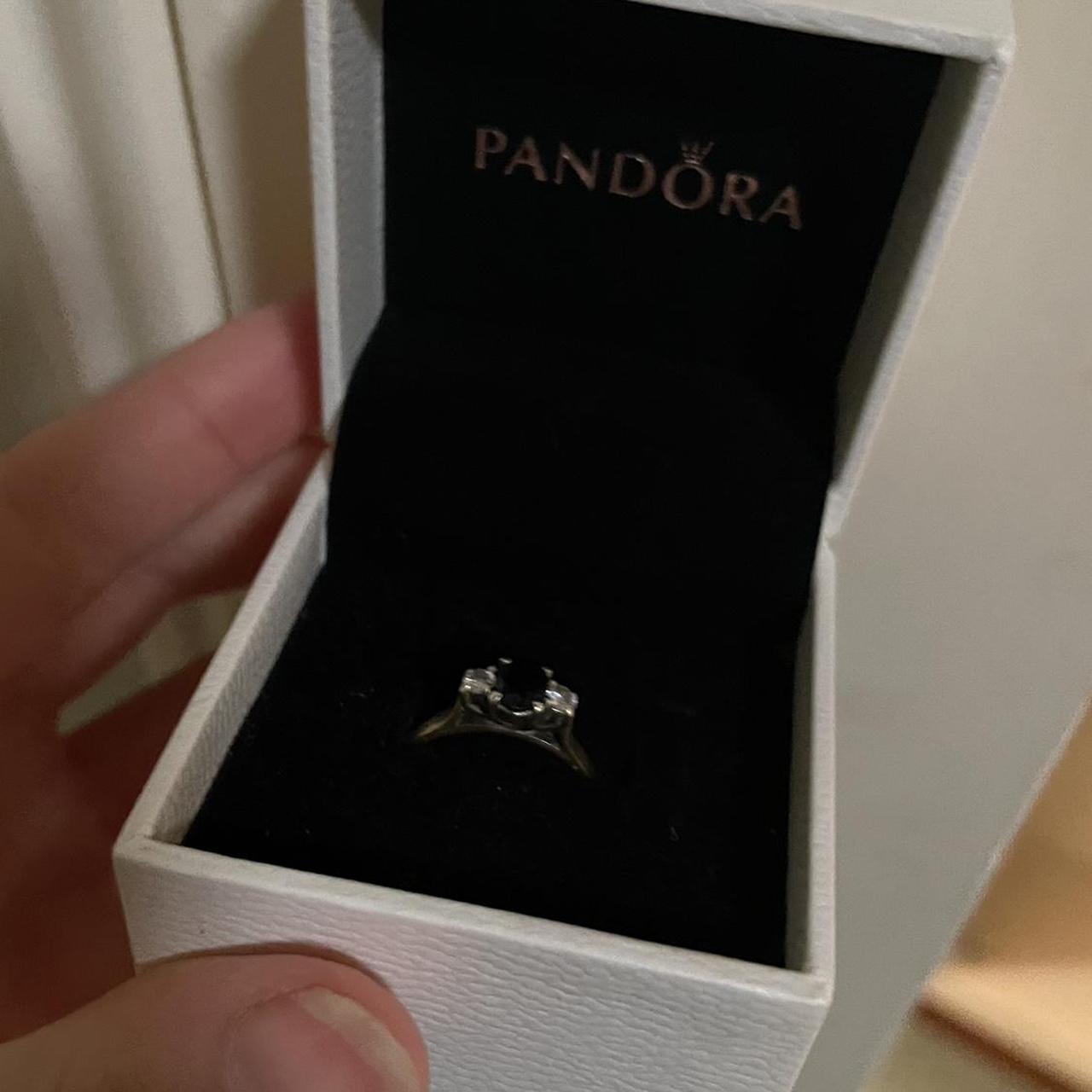 cute dark navy pandora ring ! • box included... - Depop