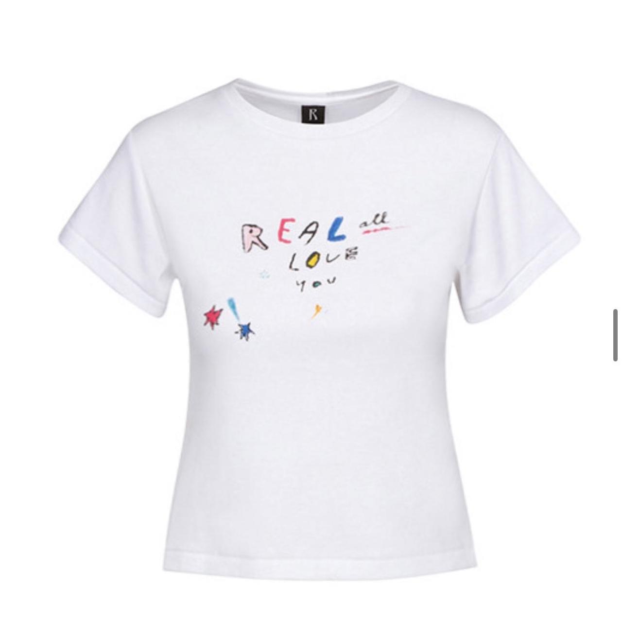 Realisation park white real love baby tee - Depop