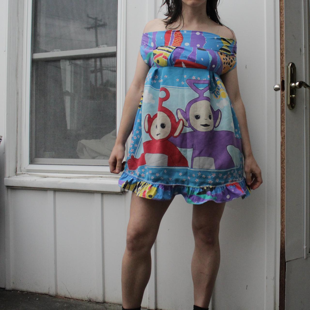 teletubbies dress handmade sundress by me made from... | Depop