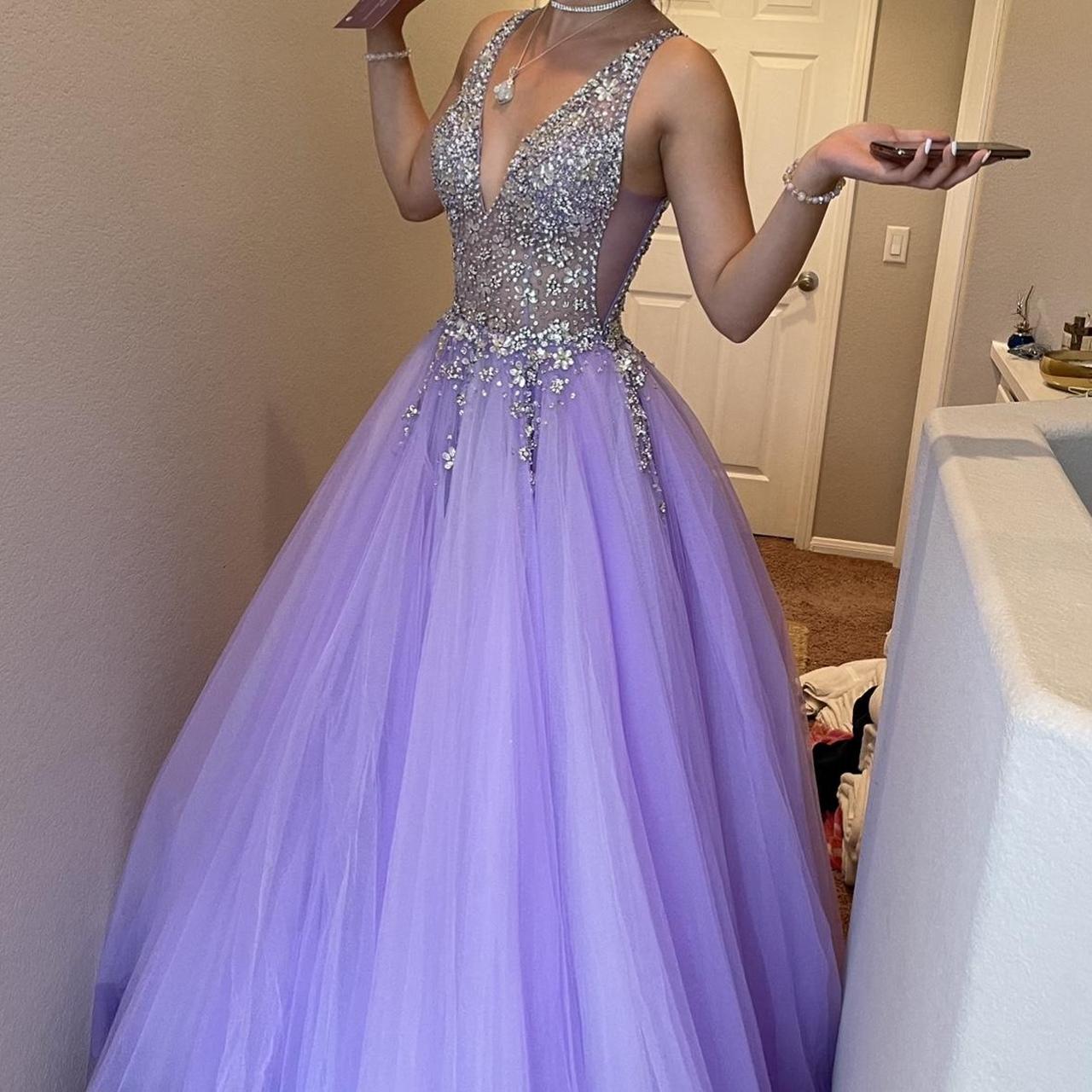 -MOST GORGEOUS INSANE CRYSTAL EMBELLISHED BALL GOWN... - Depop