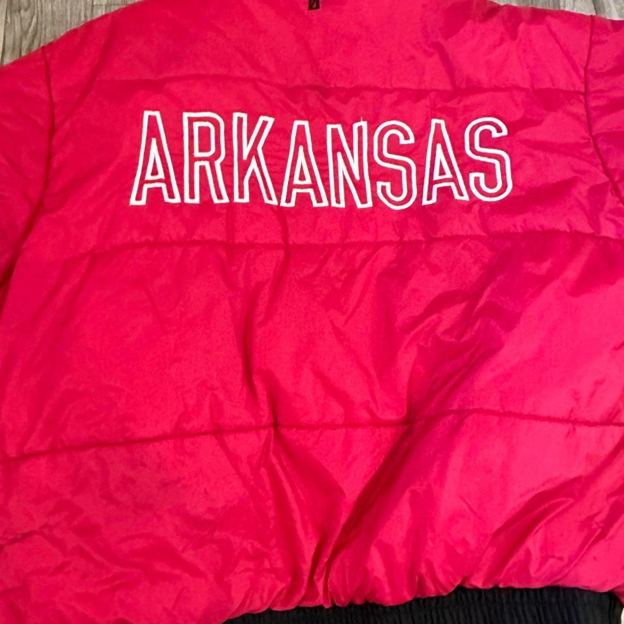 Vintage Arkansas Razorbacks pro player puffer... - Depop