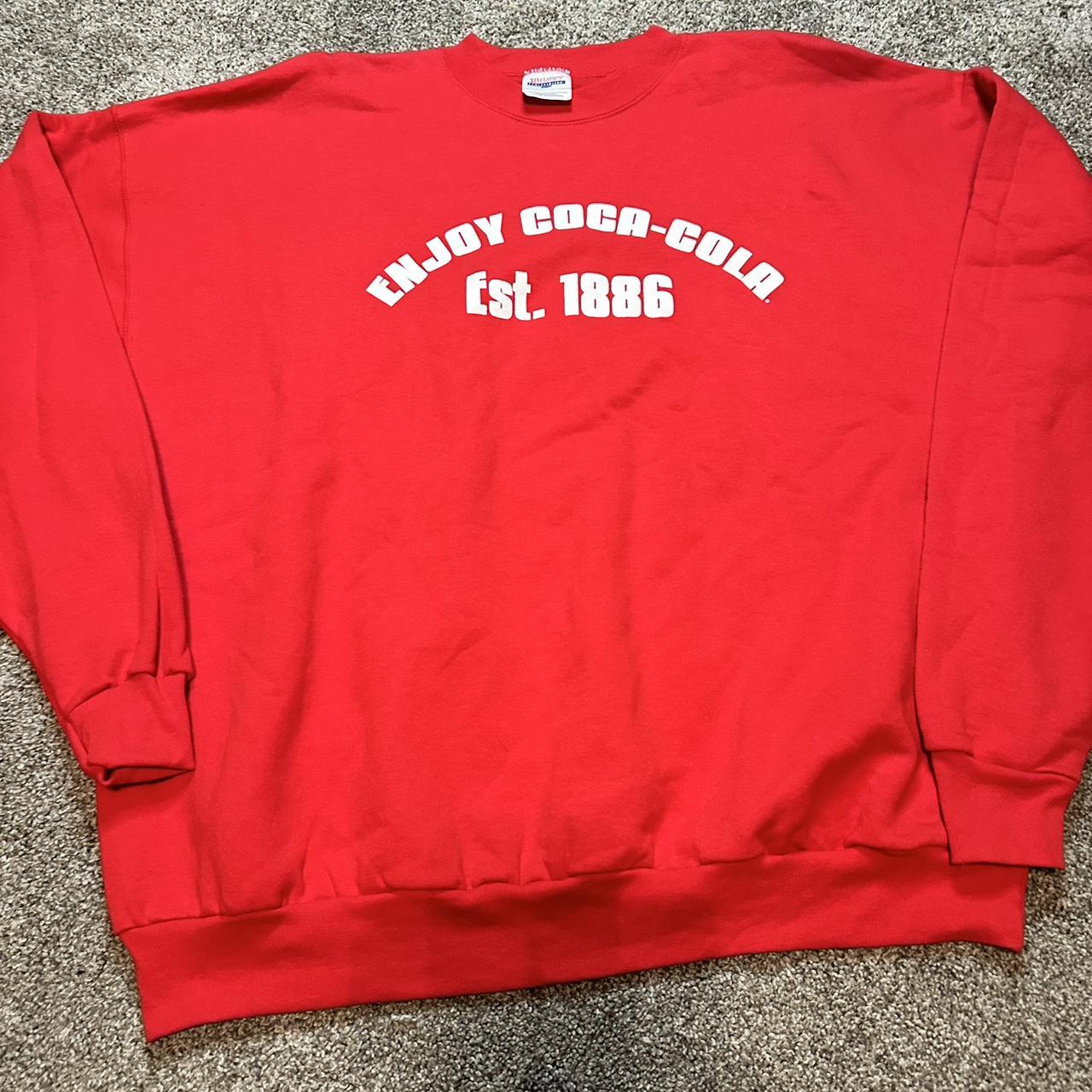 Vintage style Coca Cola sweatshirt. Size 2XL. - Depop