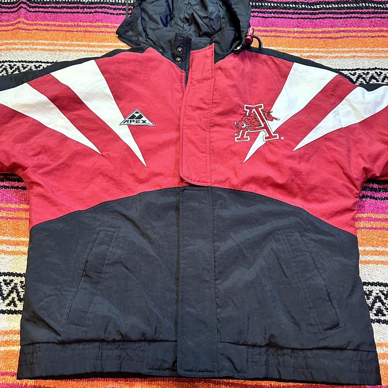 Vintage Arkansas Razorback apex one puffer coat.... - Depop