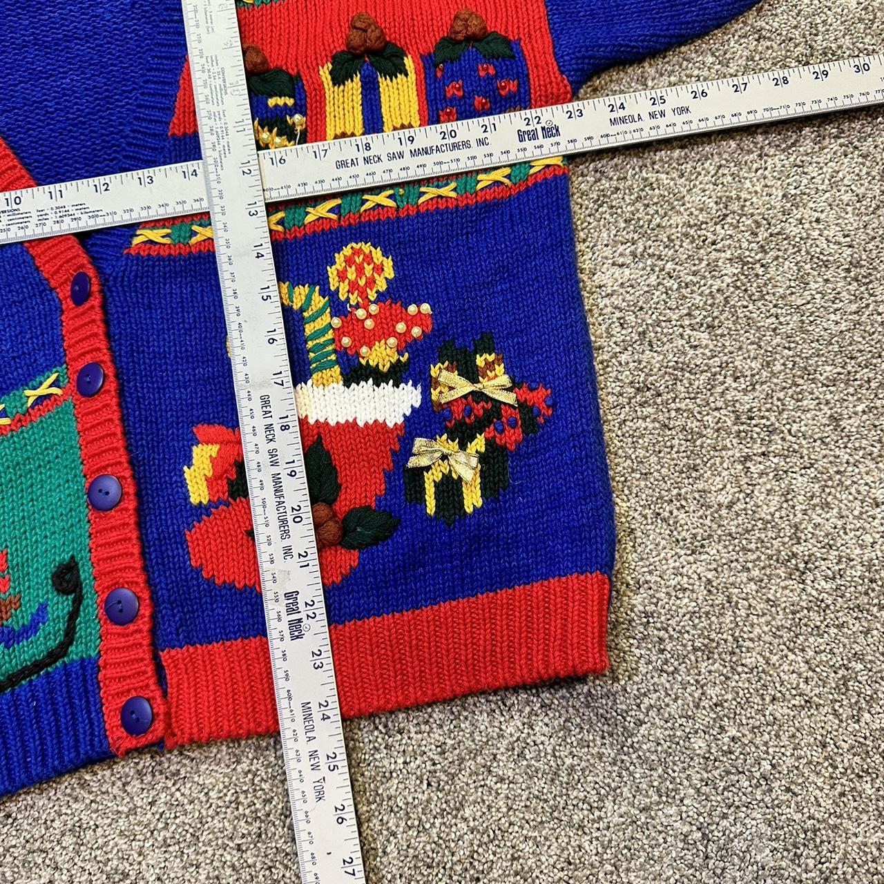 Vintage knitted funky cottage core kidcore Christmas... - Depop