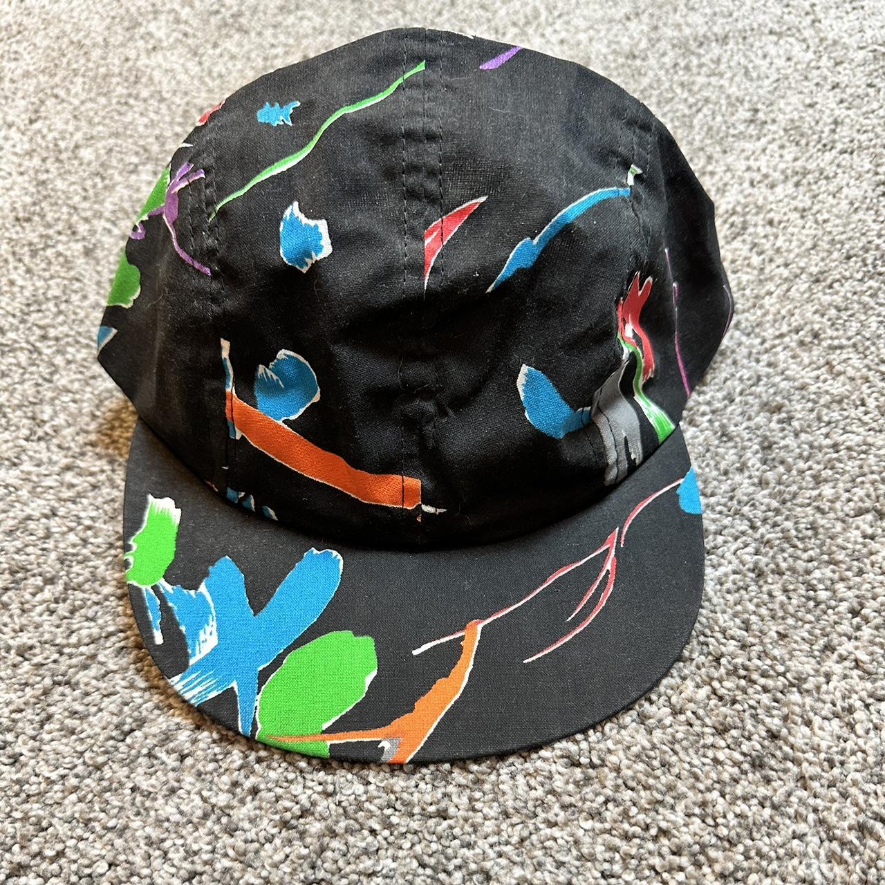 Vintage crazy pattern Wendy’s worker 80s SnapBack hat. - Depop