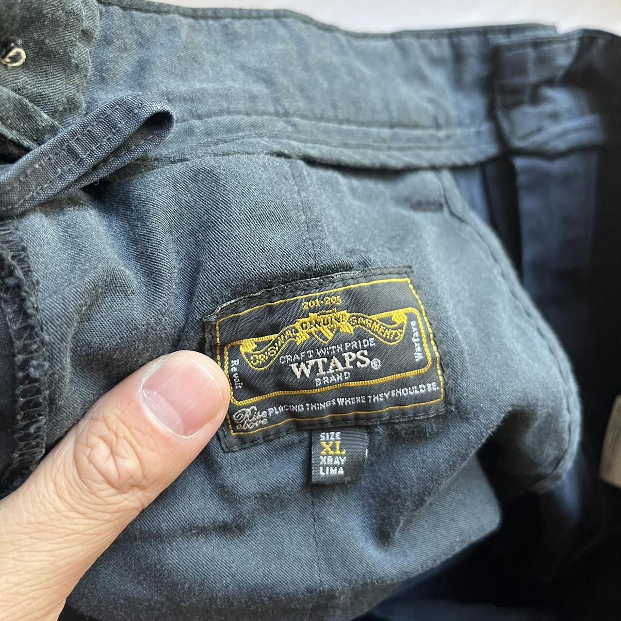 WTAPS black straight wide leg cropped work tapered... - Depop