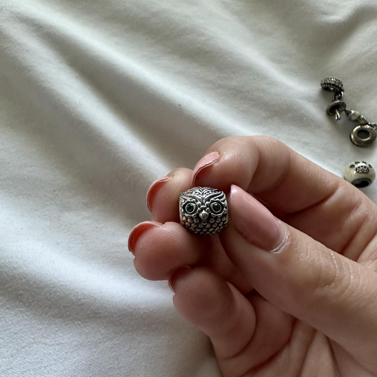 Pandora emerald owl charm - Depop