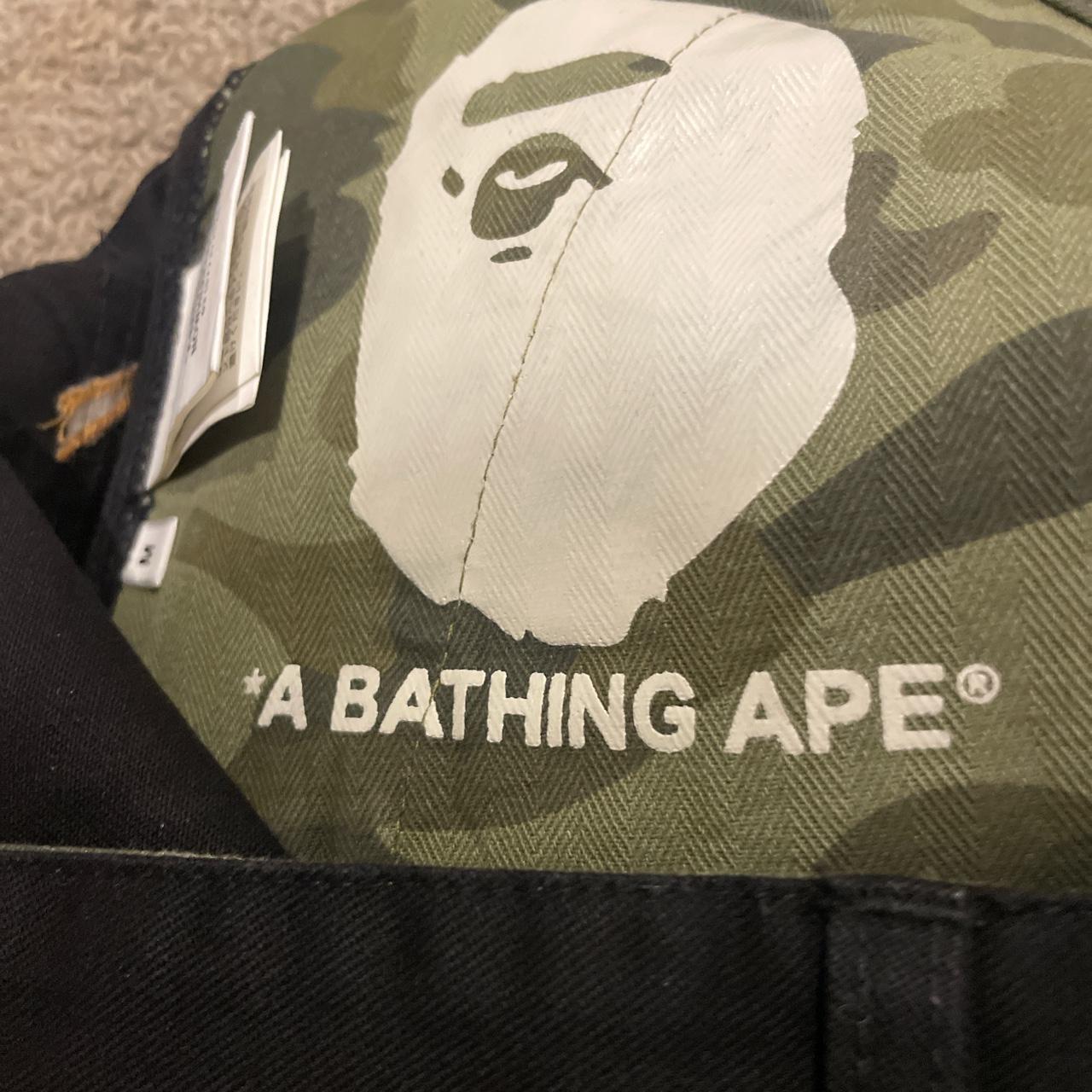 bape ‘A bathing ape’ jorts with lots of details size... - Depop
