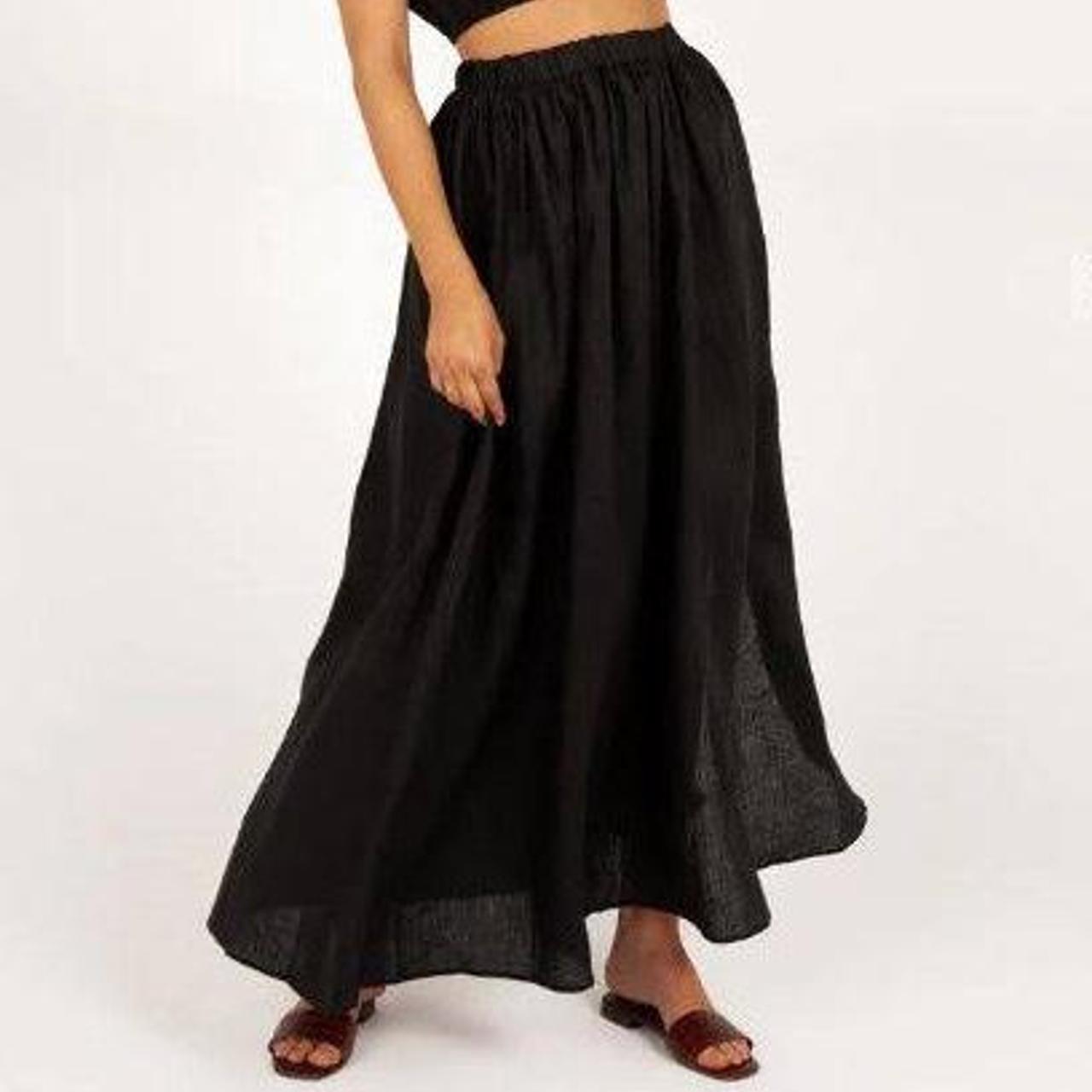 DISSH linen maxi skirt and crop set Both Size 10/... - Depop