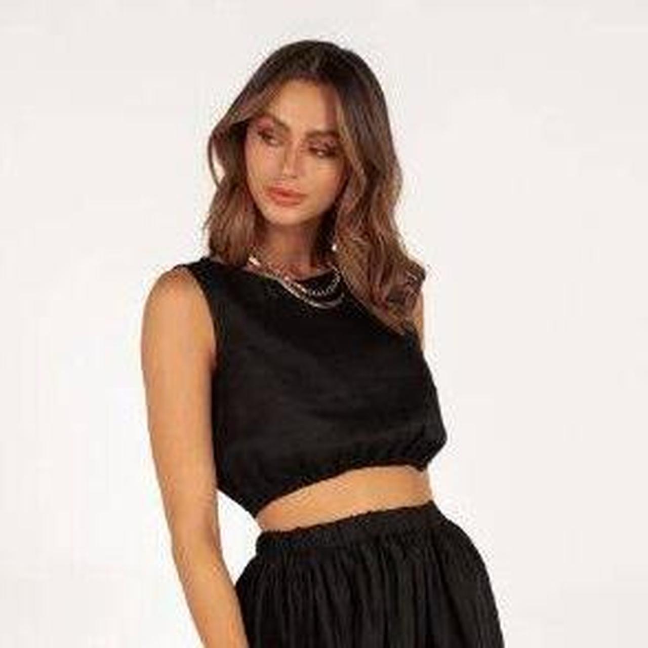 DISSH linen maxi skirt and crop set Both Size 10/... - Depop