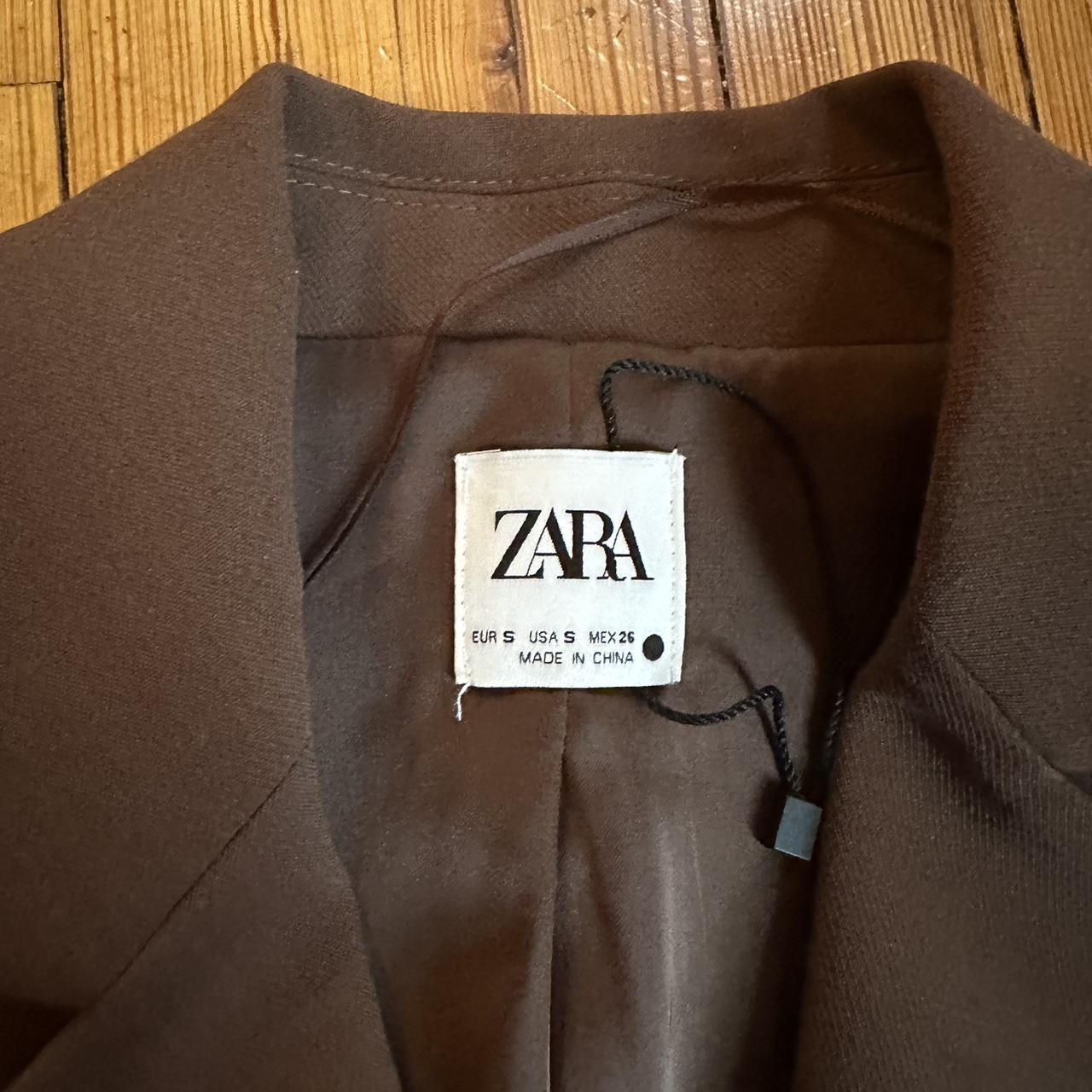 Zara Women's Brown Tailored-jackets | Depop