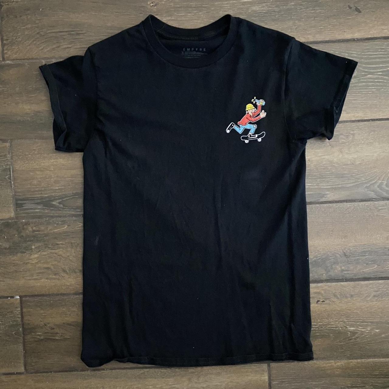 zumiez empyre push skate graphic black tee... - Depop
