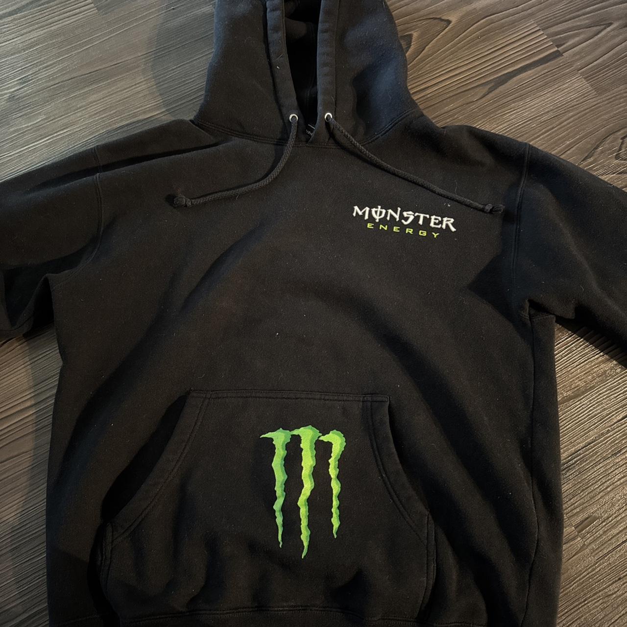 Black Monster Energy hoodie #skater #energy #sports | Depop