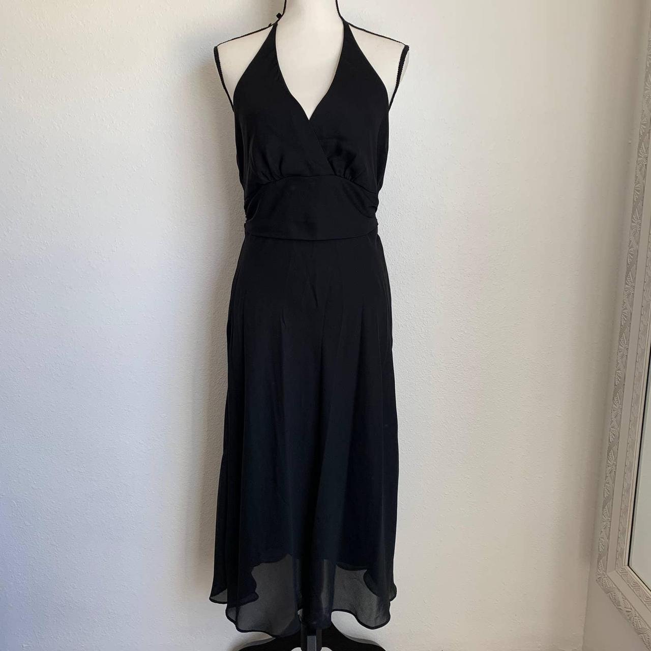 Chris Mclaughlin Y2K Halter Dress in Black Size... - Depop