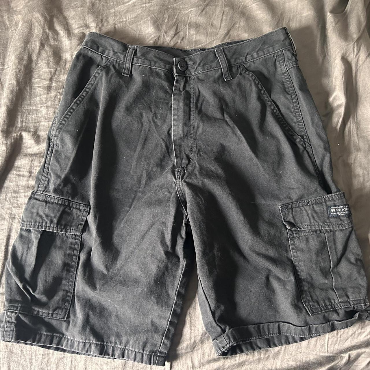 dark smokey grey wrangler jorts, perfect for summer!... - Depop