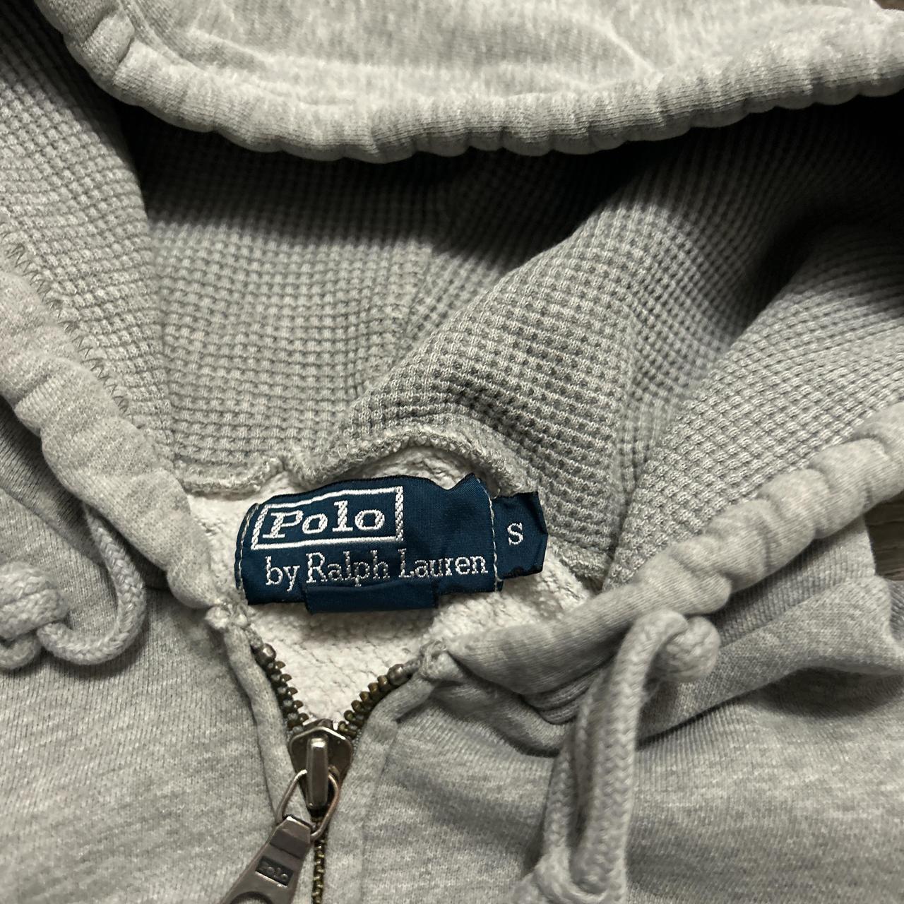 Grey polo zip up hoodie | no flaws ~ Size small... - Depop