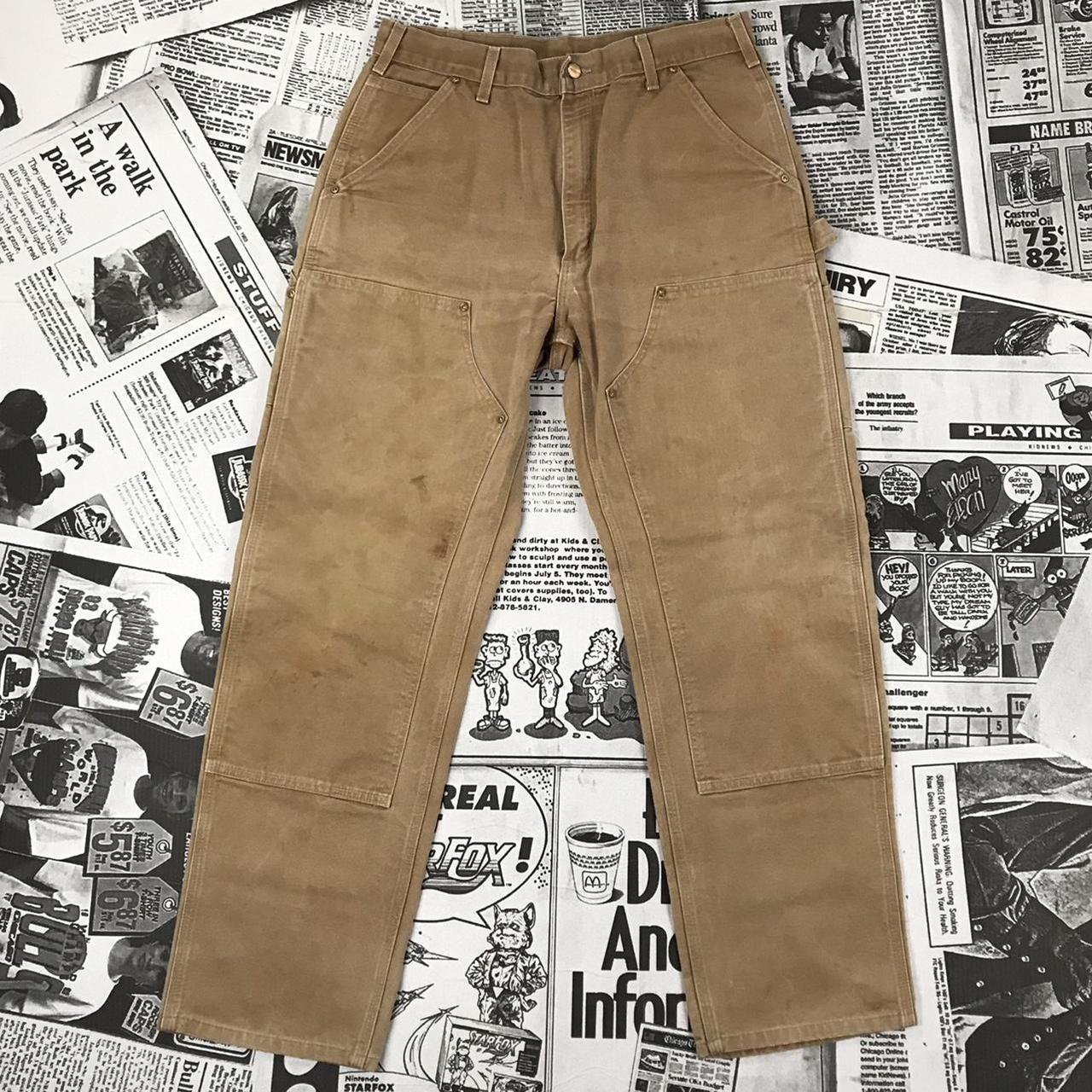 Vintage 90s Carhart double knee work wear pants.... - Depop