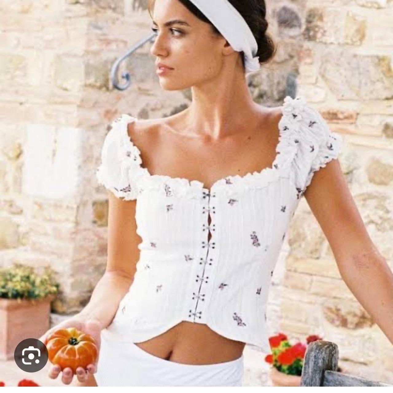 With Jean Mabel Top | Fiore Barely worn and in... - Depop