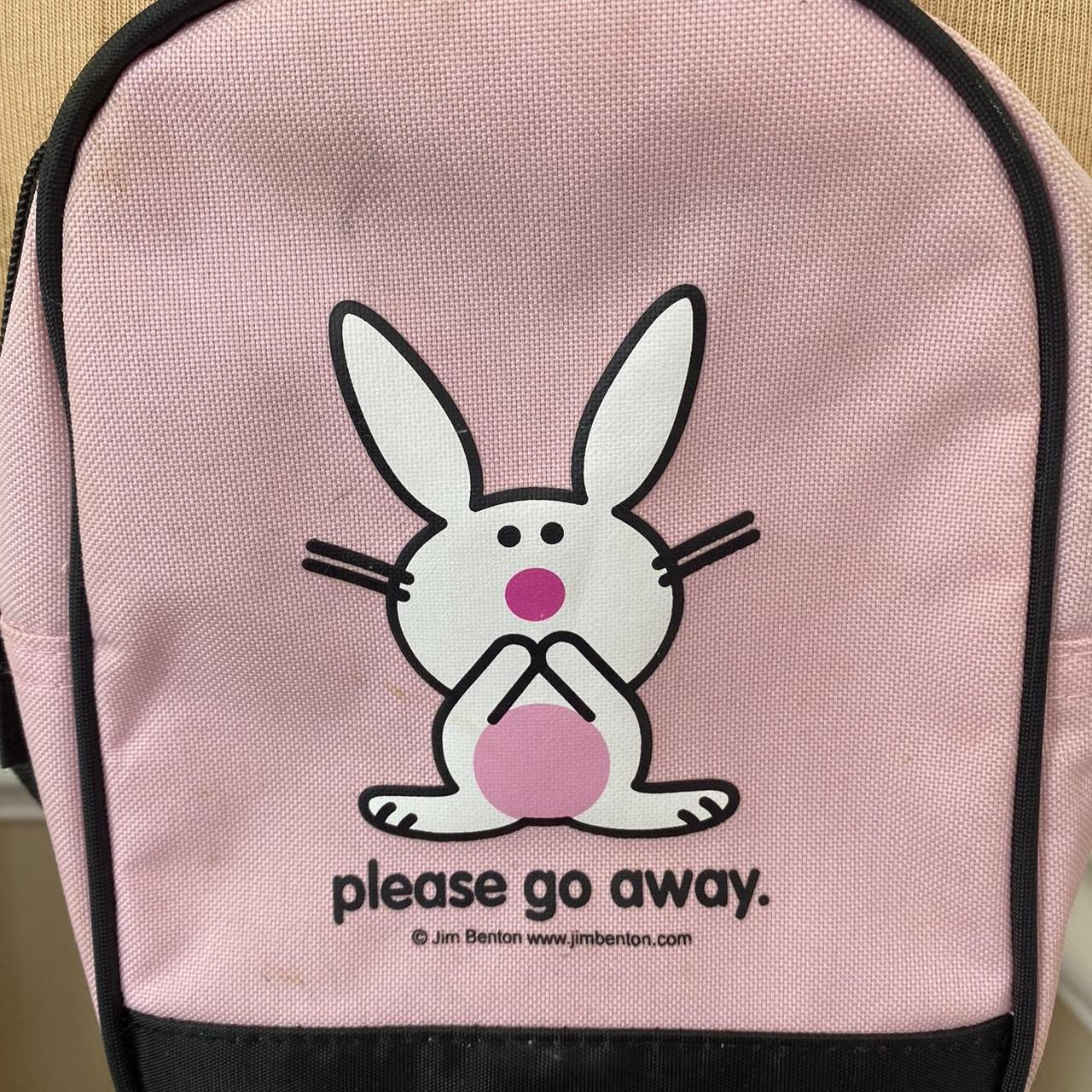 Happy bunny pink book bag and has some stains but... - Depop